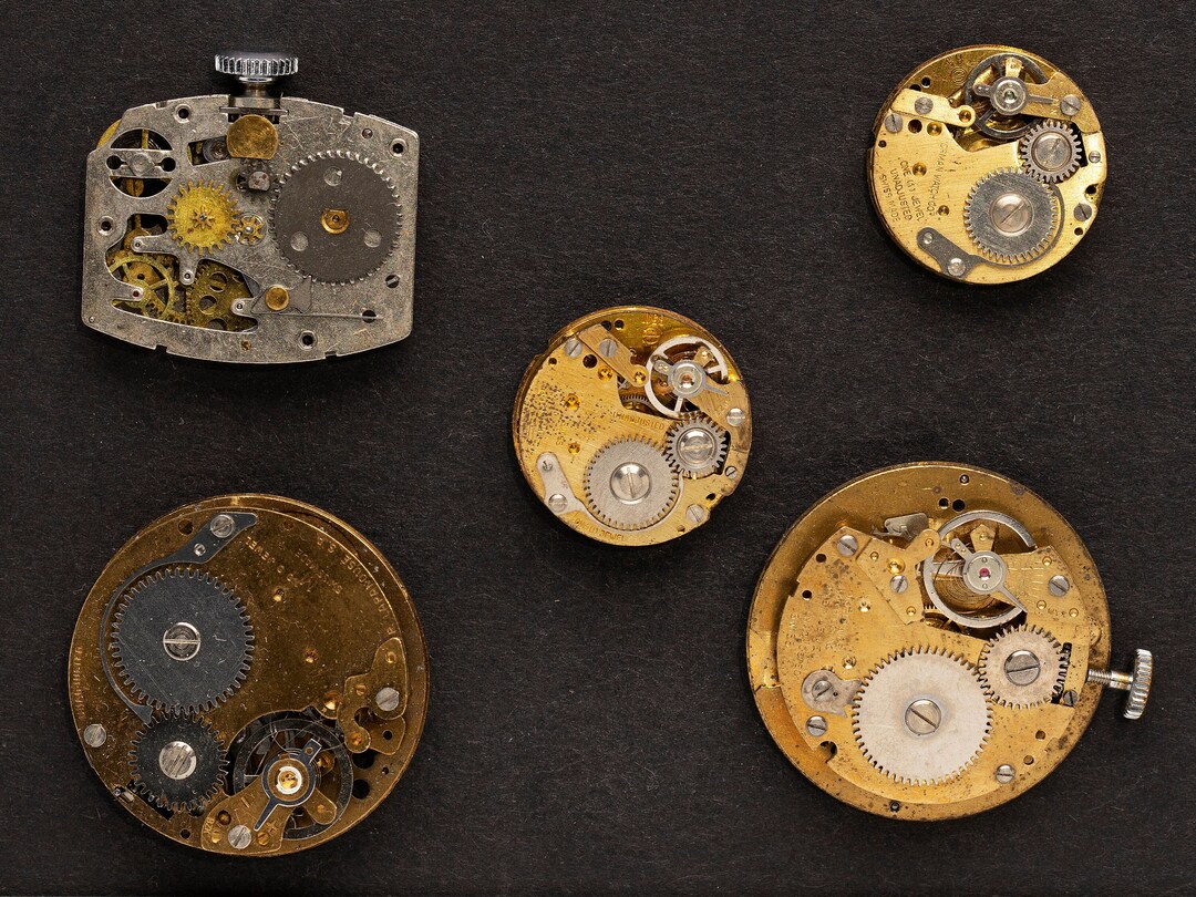 5 Vintage Watch Movements Brass and Steel With Gears for - Etsy