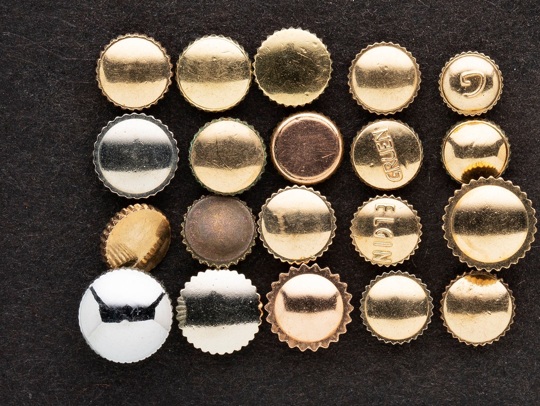 20 Watch Crowns, Vintage Winding Crowns, Stainless, Brass, Base Metal ...