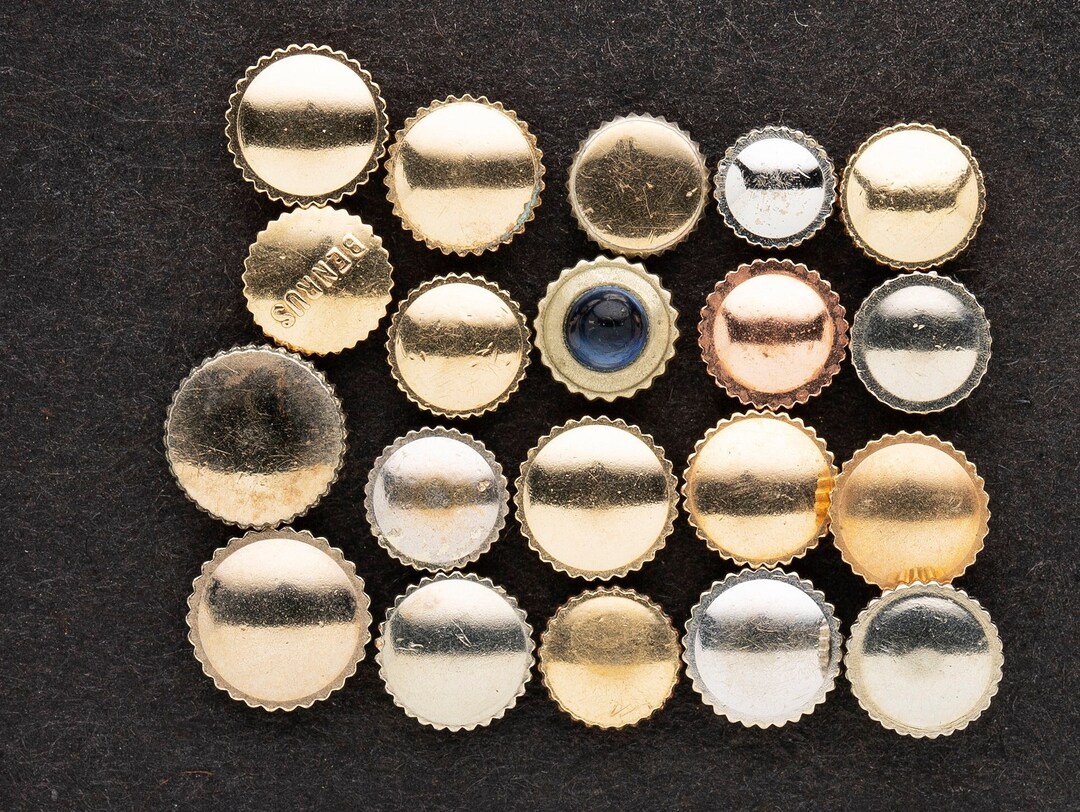 20 Watch Crowns, Vintage Winding Crowns, Stainless, Brass, Base Metal ...