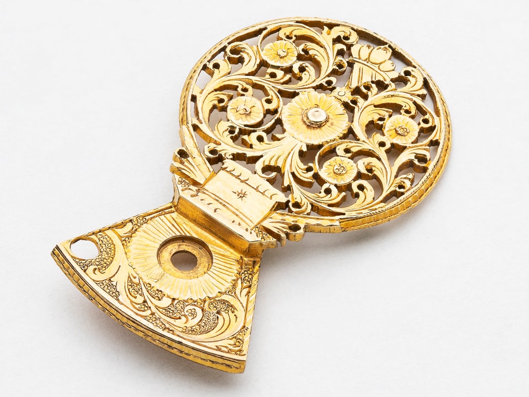 Gold Gilded Antique Verge Fusee Pocket Watch Balance Bridge - Hand ...