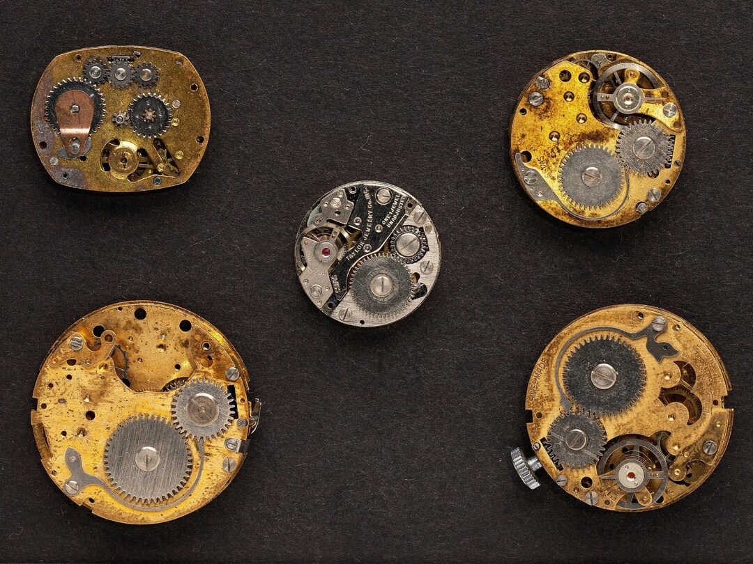 5 Vintage Watch Movements Brass and Steel With Gears for - Etsy