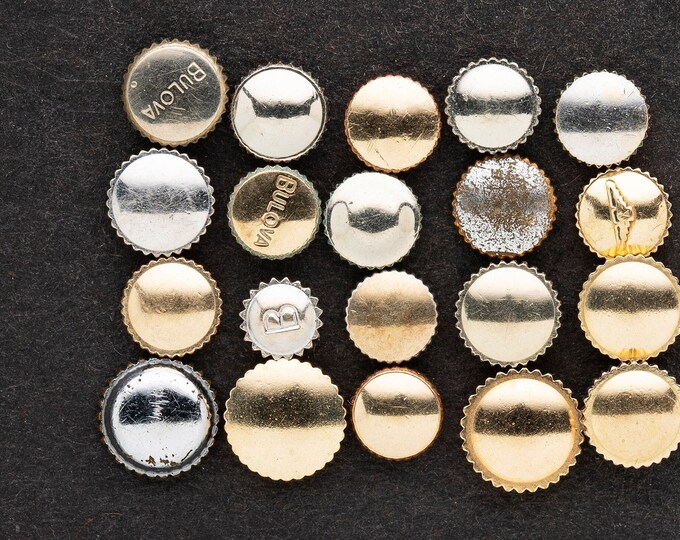 20 Watch Crowns, Vintage Winding Crowns, Stainless, Brass, Base Metal ...