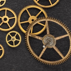 12 Vintage Pocket Watch Gears, Mixed Lot of Wheels, Cogs, and Gears ...