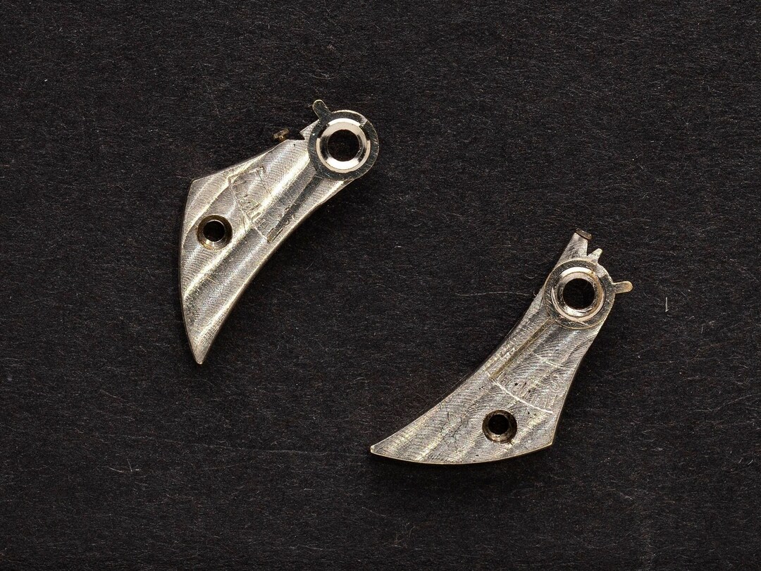 Matched Set 2 Antique Pocket Watch Parts With Engraved Steel ...