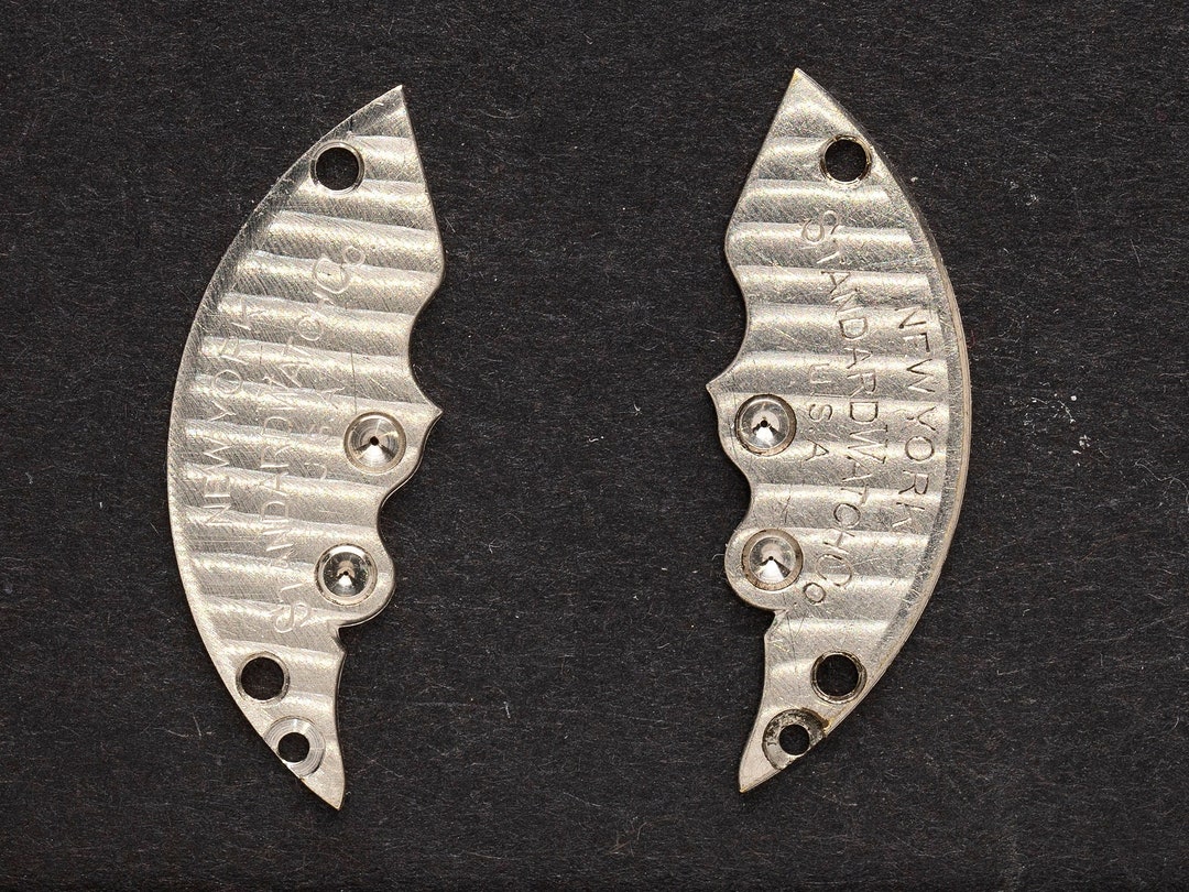 Matching Pair Antique Pocket Watch Parts With Engraved Brass ...