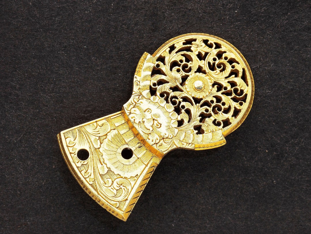 Gold Gilded Antique Verge Fusee Pocket Watch Balance Bridge Hand ...