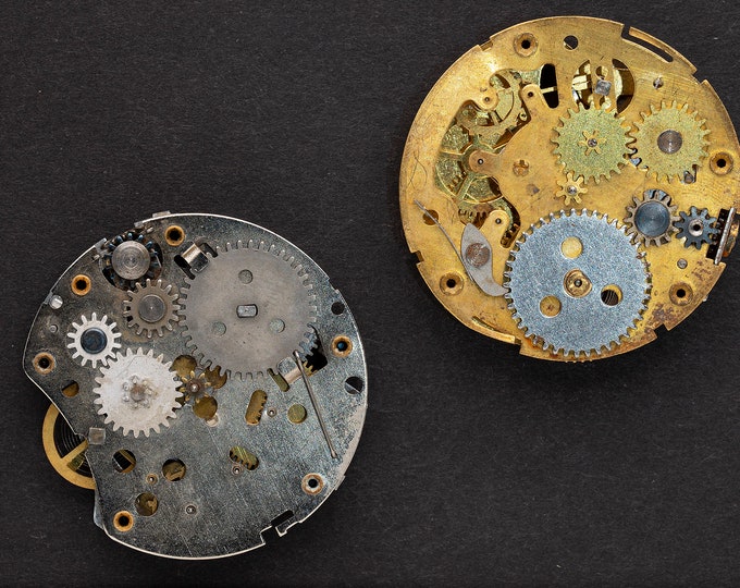 Steampunk Art Supplies 2 Pocket Watch Movements Brass & Steel With ...