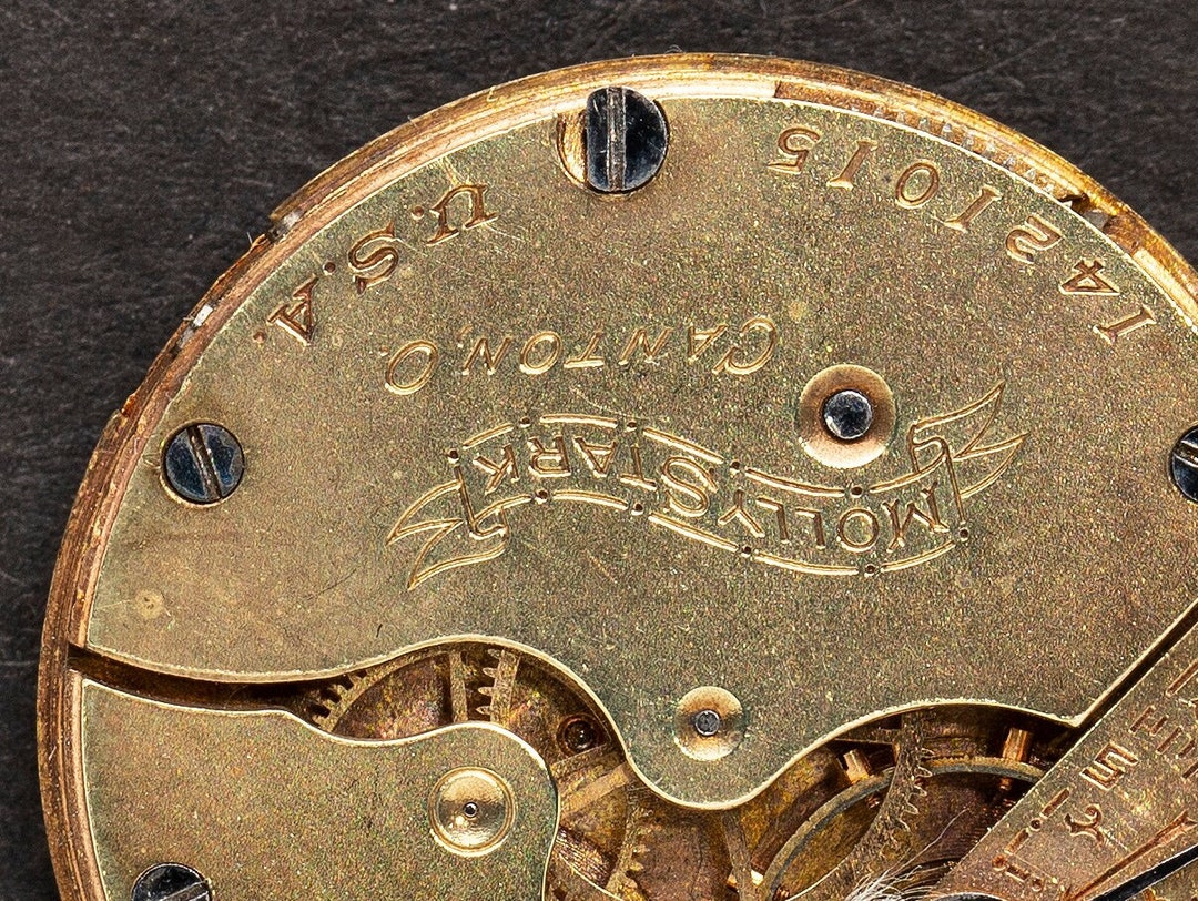 Vintage Pocket Watch Movement With Gears and Genuine Ruby Jewels ...
