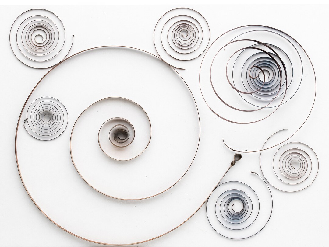 Lot of Antique Steel Pocket Watch Mainsprings Coils, Vintage Spiral ...