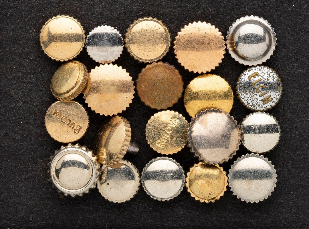 20 Watch Crowns, Vintage Winding Crowns, Stainless, Brass, Base Metal ...