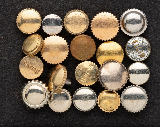 20 Watch Crowns, Vintage Winding Crowns, Stainless, Brass, Base Metal ...
