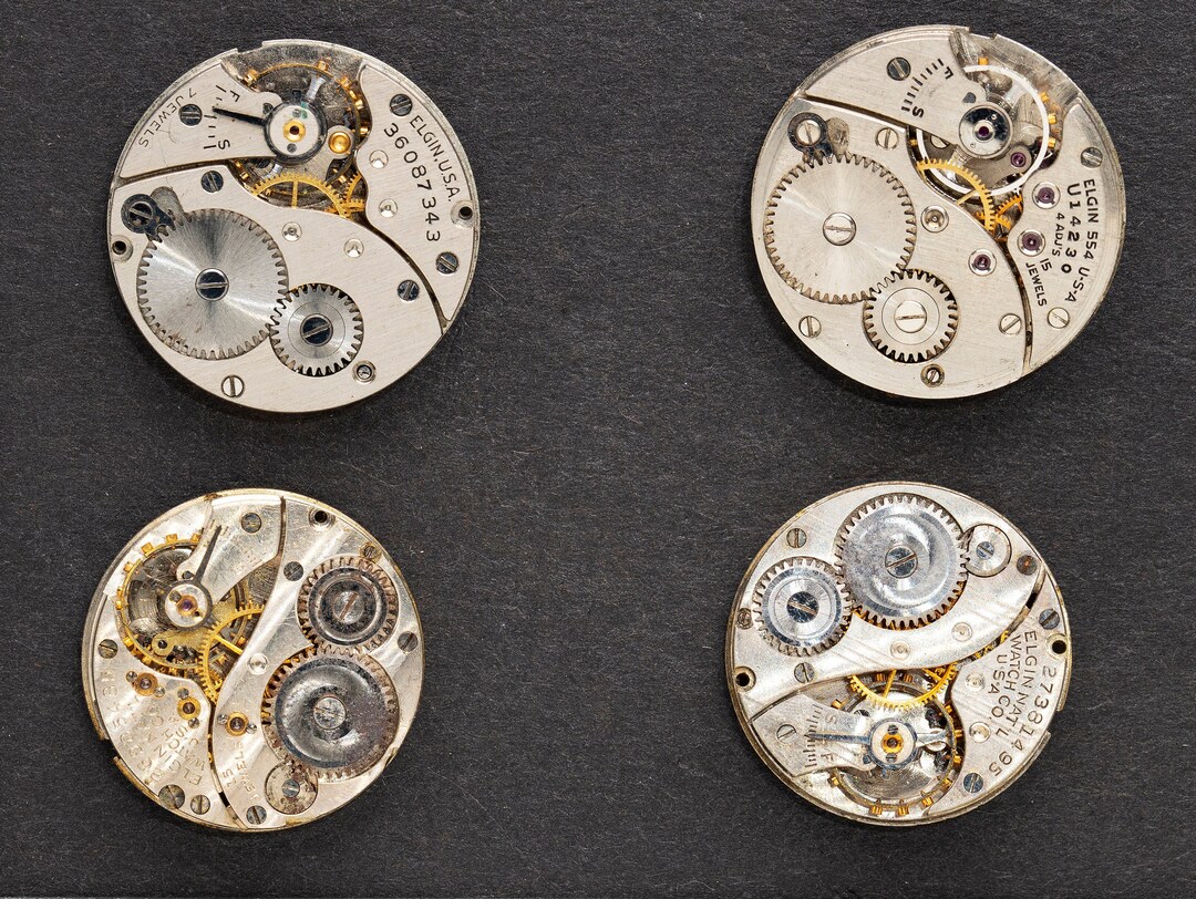 4 Vintage Watch Movements With Gears & Genuine Ruby Jewels - Etsy
