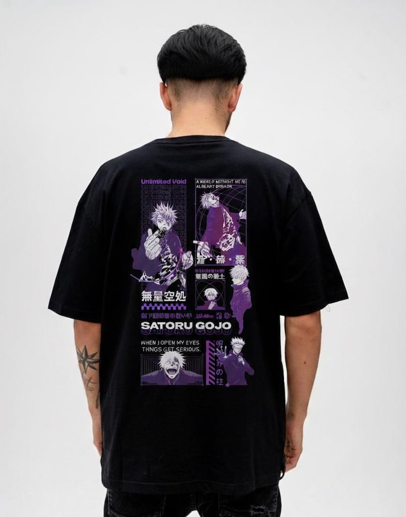 Satoru Gojo Unlimited Void Oversized Tee - Etsy