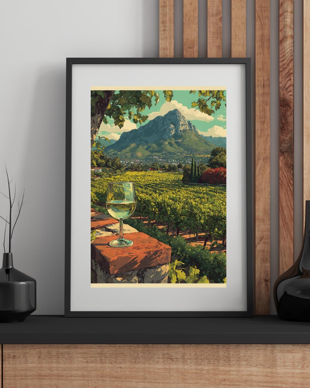 Vintage Italian Vineyard Poster | Retro Wine Art Print (digital ...