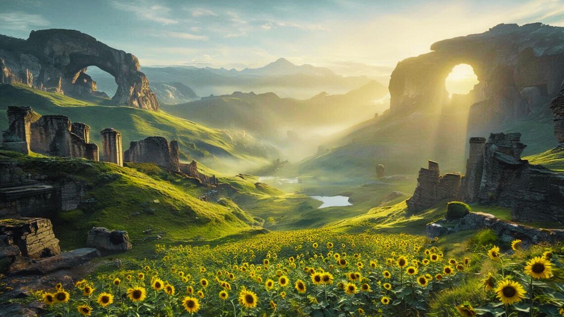 4K Dragon Fantasy Landscape Wallpaper | RPG Desktop Background (digital ...