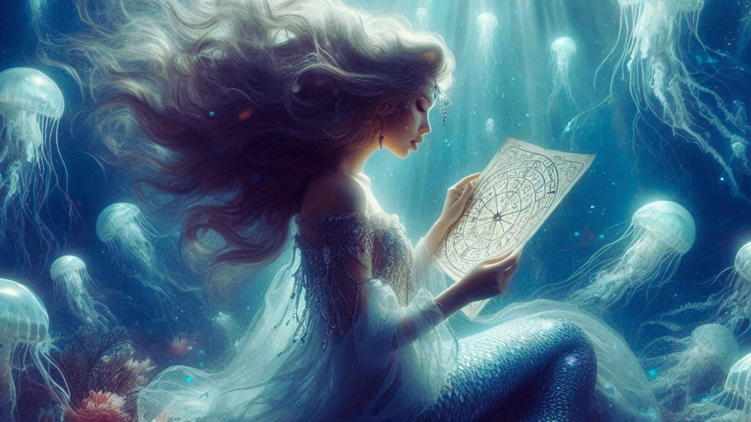 Mermaid Oracle Fantasy Wallpaper | Ocean Mythical Art | Desktop ...
