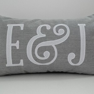 Monogrammed Couple's Initials Pillow Cover | Initials Pillow ...