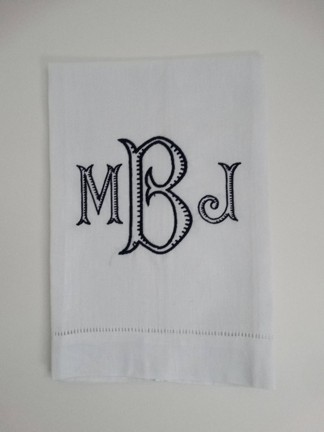 Monogrammed Tea Towel Embroidered Towel Personalized Tea Towel Hostess ...