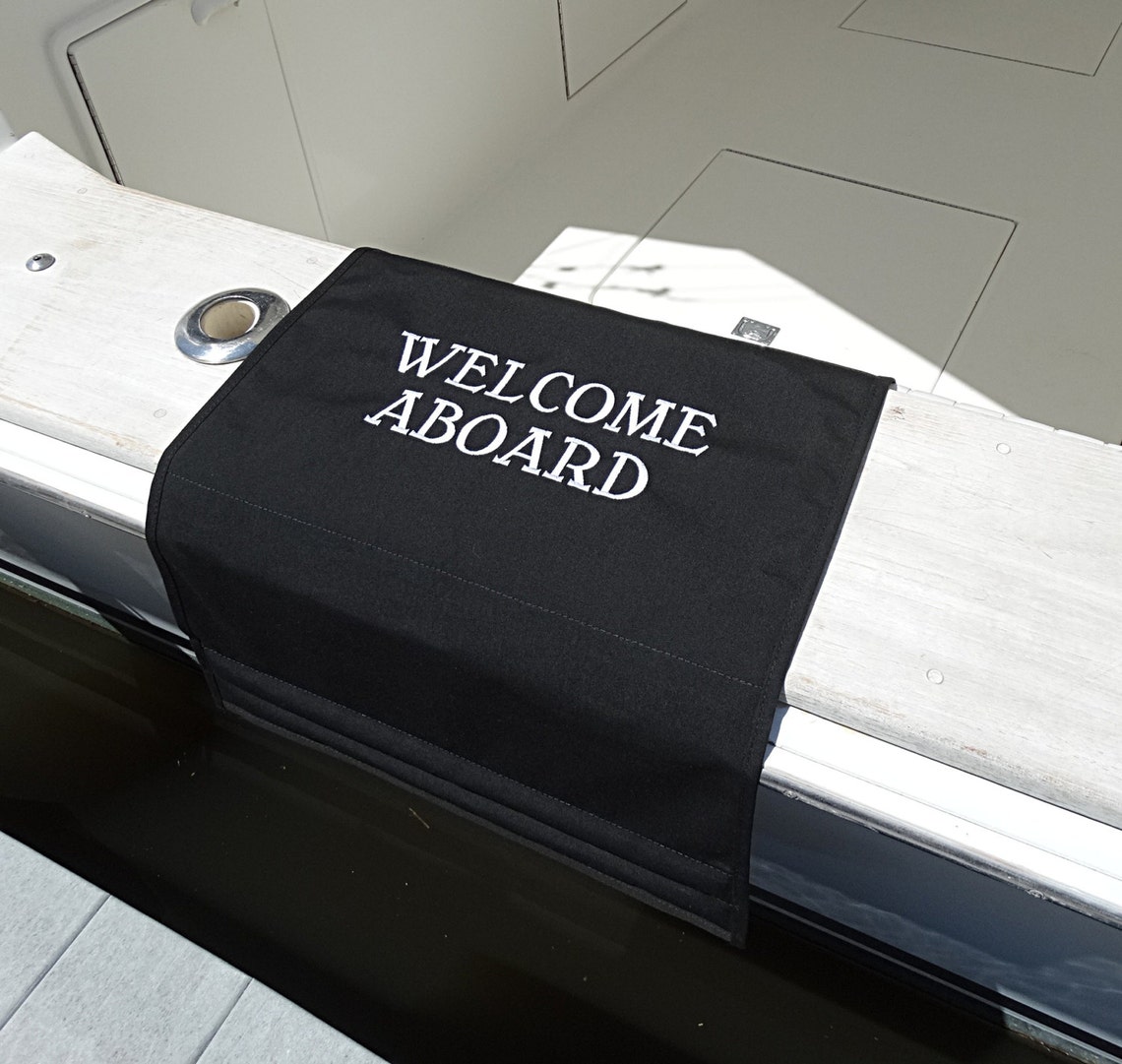 Sunbrella Boat Boarding Mat: Custom Gunwale Cover - Etsy
