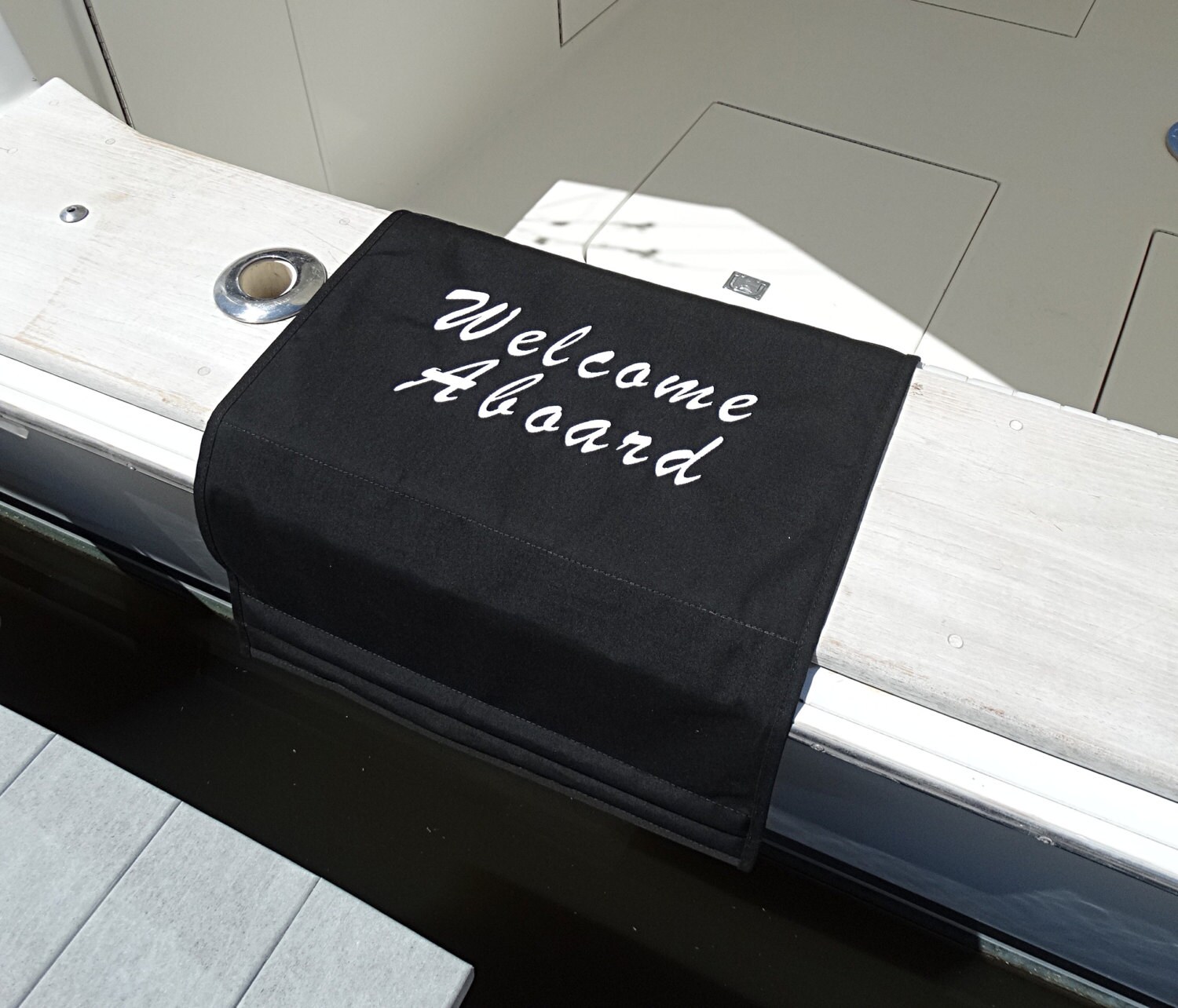 Sunbrella Boat Boarding Mat: Custom Embroidered Non-skid Gunwale Mat - Etsy