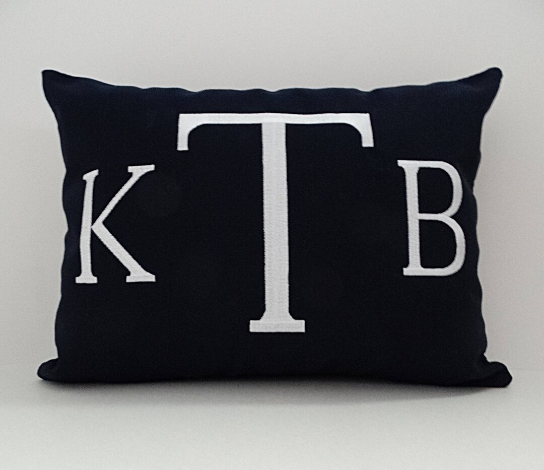 Monogram Pillow Cover Monogram Throw Pillow Custom Personalized Pillow ...