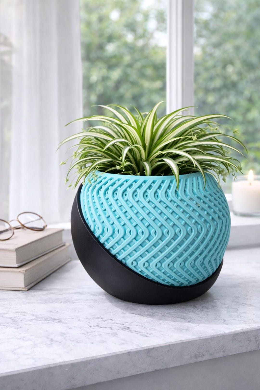 Modern Indoor Planter With Drainage | Sculpted Minimal Plant Pot With ...
