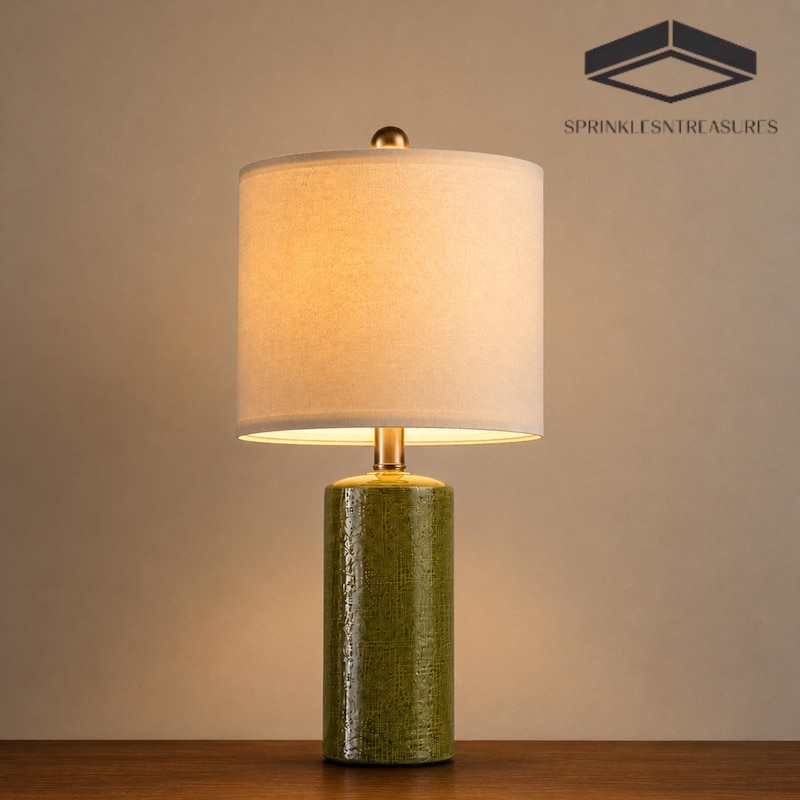 Ceramic Table Lamps Green - Etsy