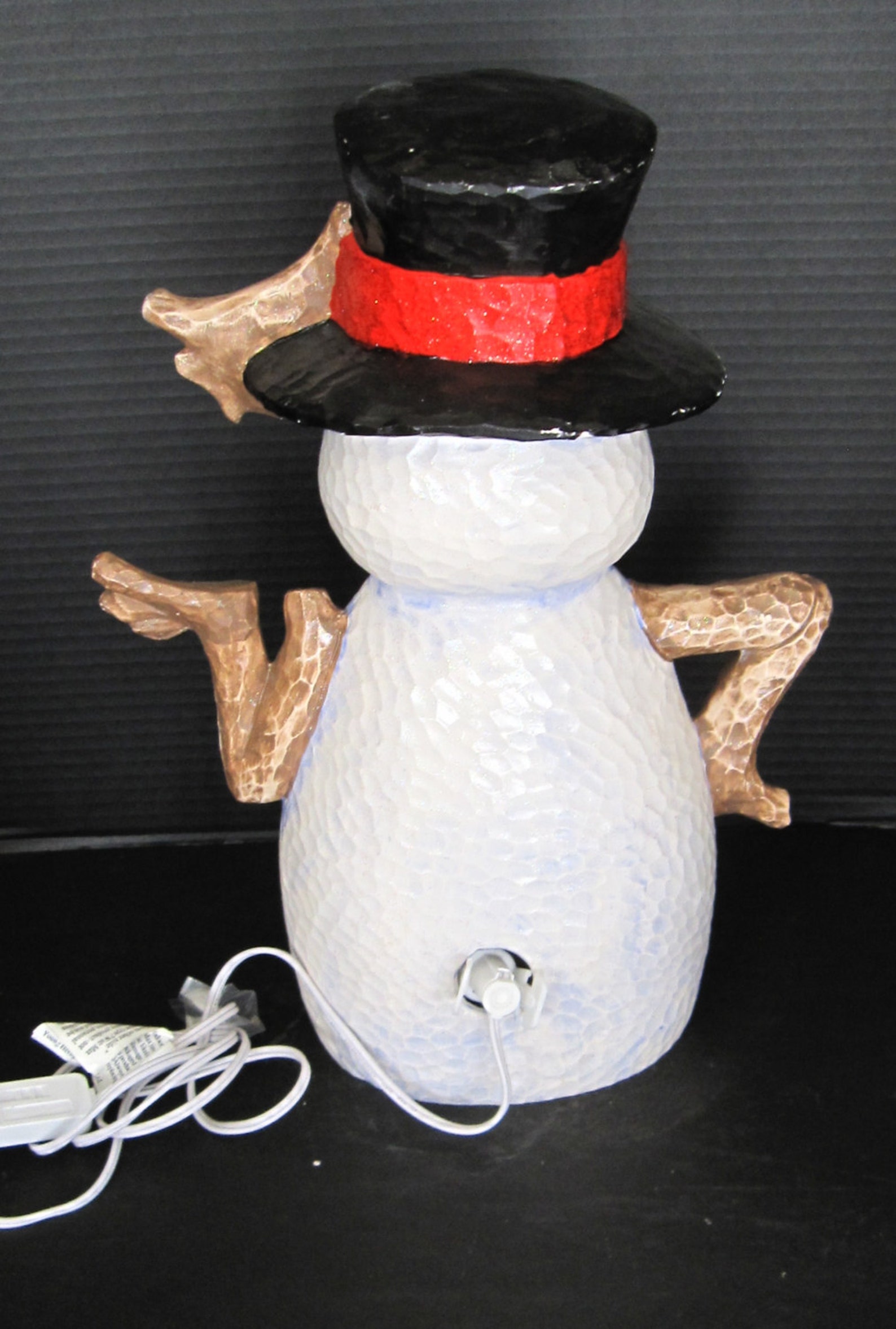 Snowman Electric Lamp - Etsy