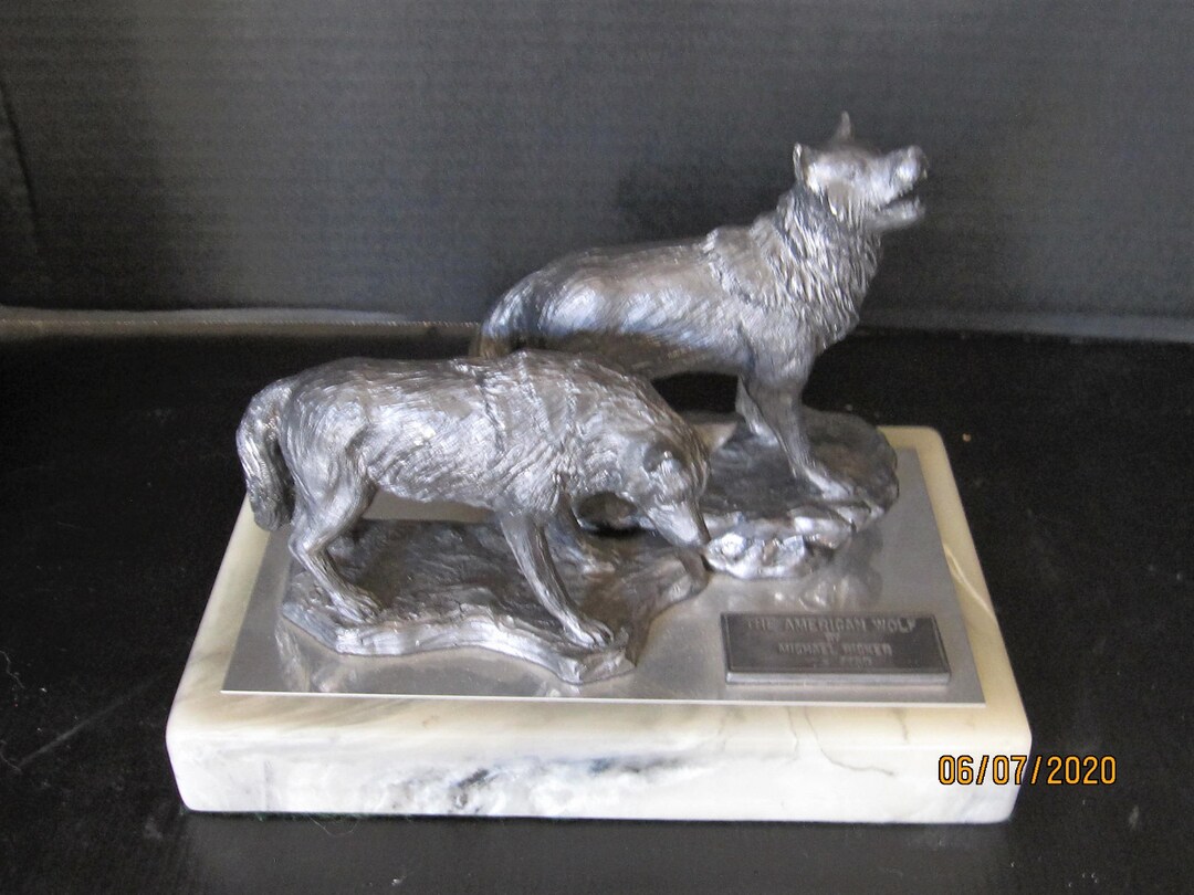 Michael Ricker - the American Wolf - Pewter Sculpture - Etsy
