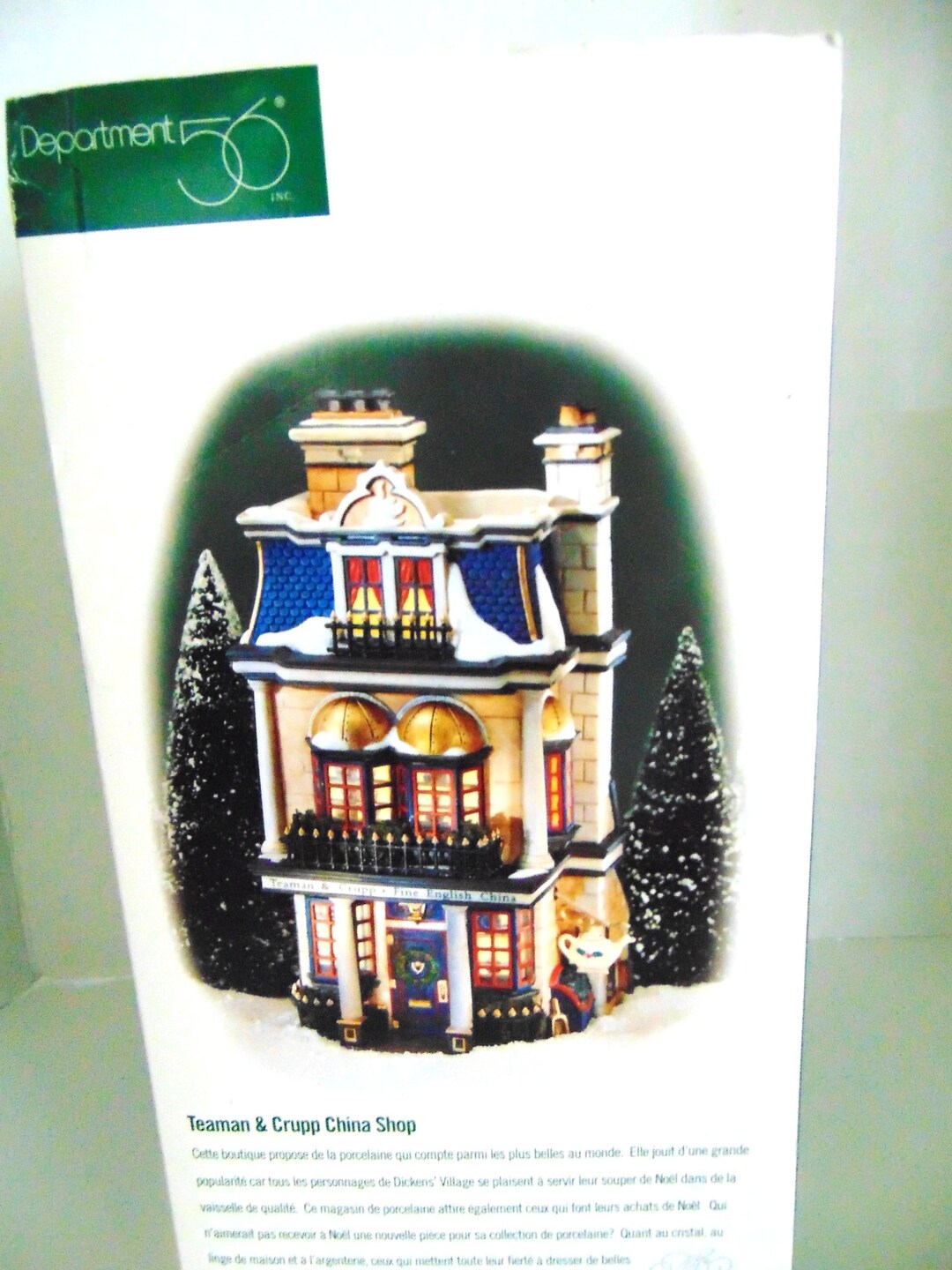 Dept. 56 Dickens Village 1998 Teaman & Crupp China Shop #58314 Building ...