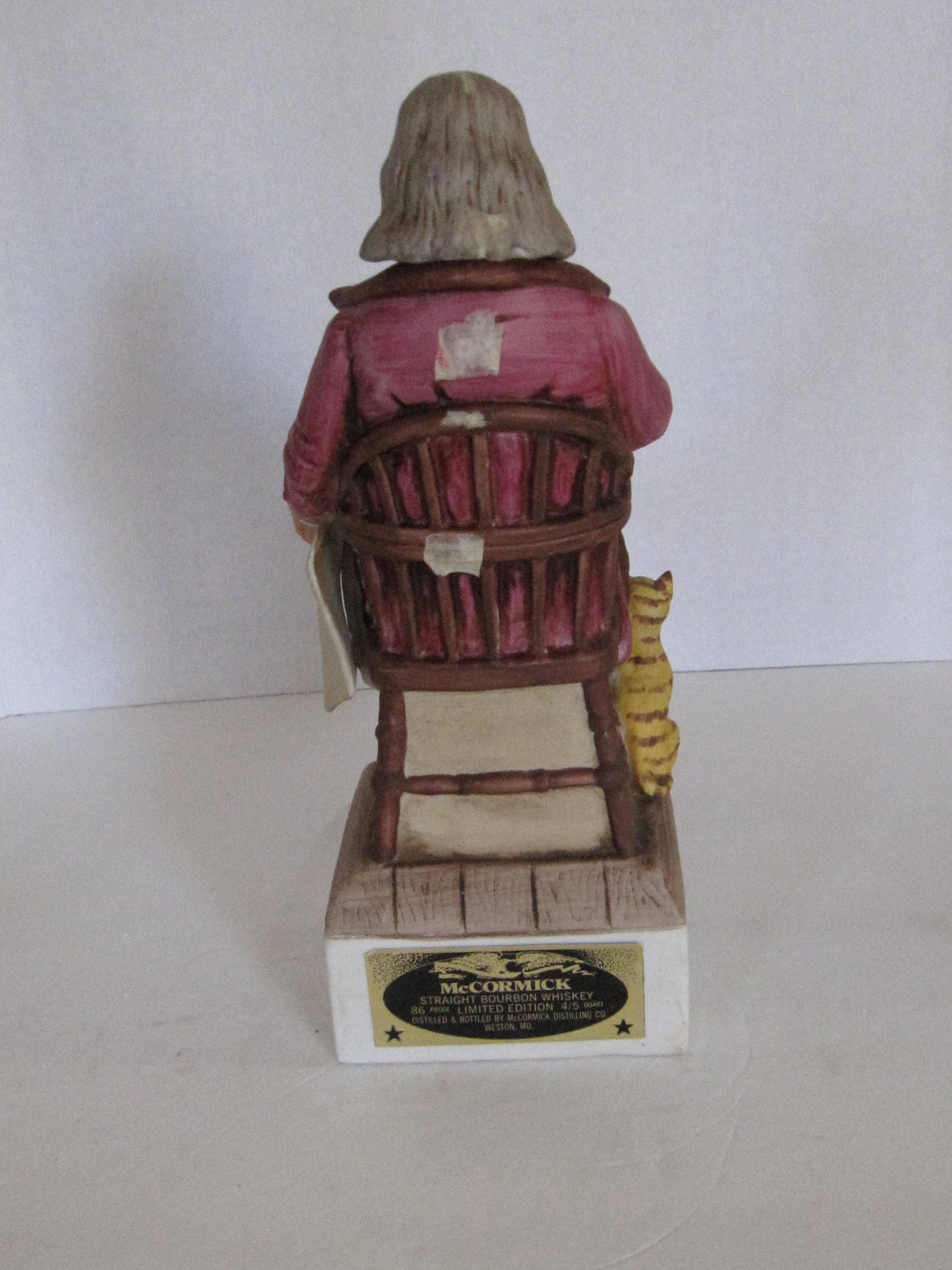 Vintage 1975 McCormick Liquor Decanter Ben Franklin