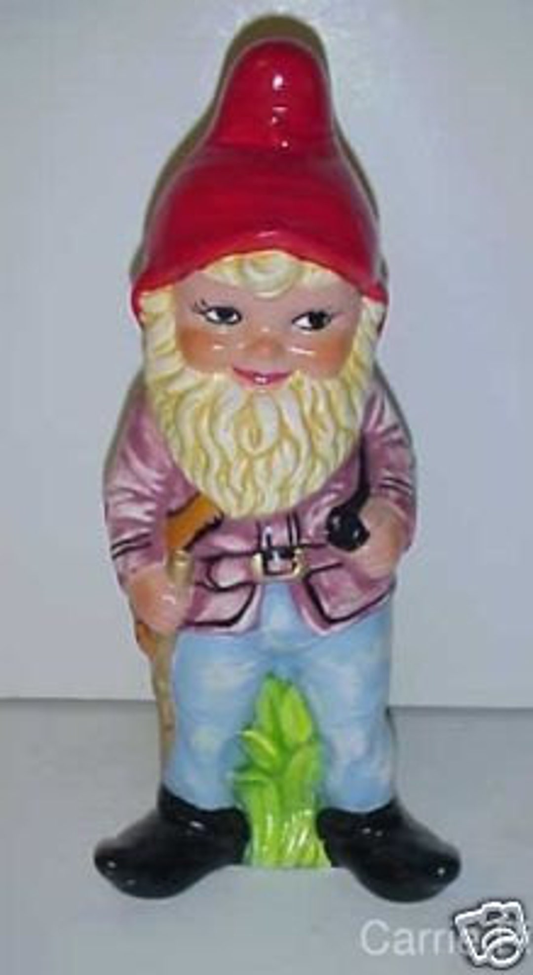 Garden Gnome With Walking Stick - Etsy