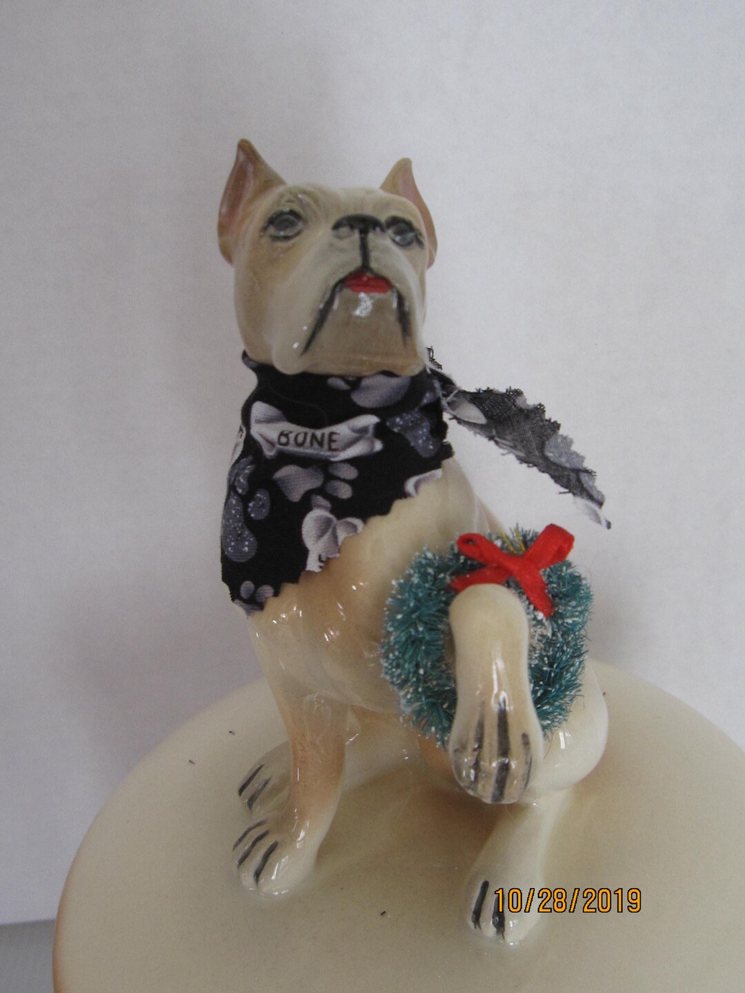 Boxer Cookie Jar Ready for Christmas - Etsy