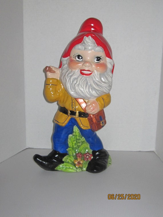 Large Garden Gnome With a Gardening Pick - Etsy