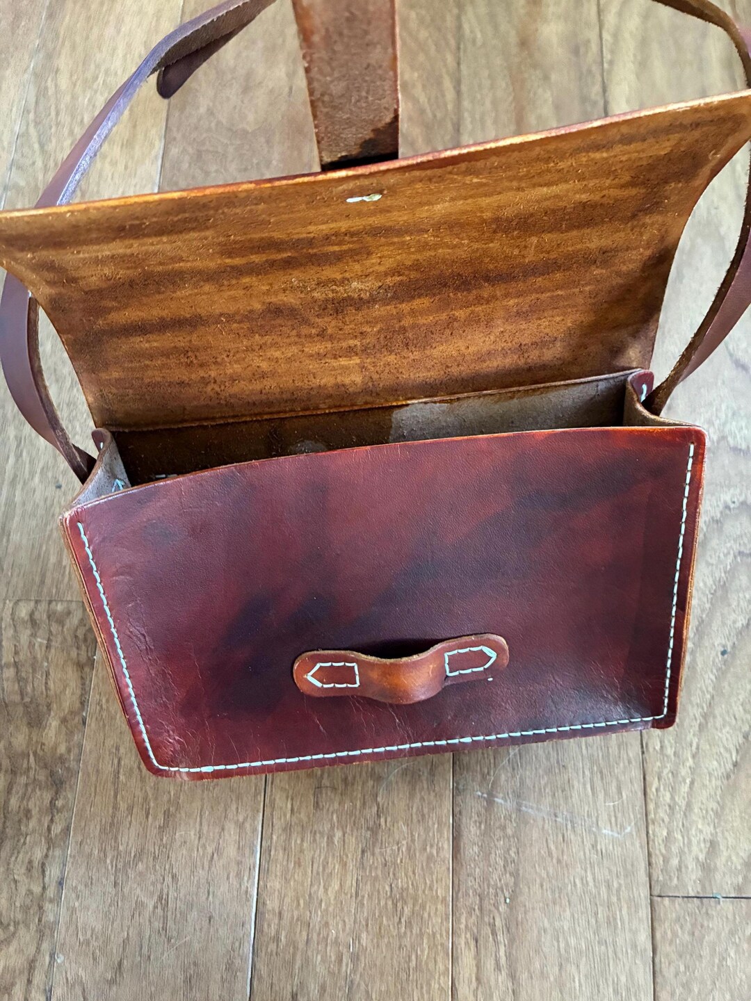 Handmade Brown Leather Shoulder Bag - Kit Designed – Compact Crossbody ...