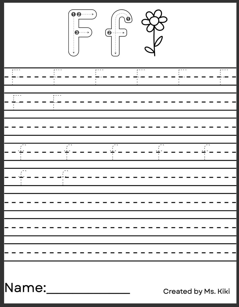 Alphabet Tracing Worksheets F–J | Preschool & Kindergarten Letter ...