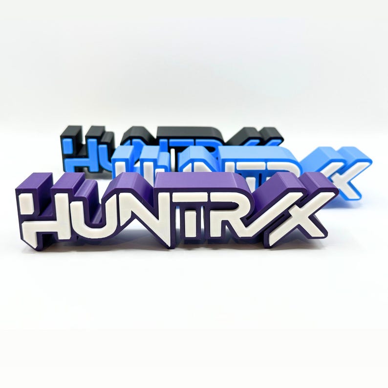 HUNTRIX Desk Sign - 3D Printed Kpop Demon Hunters Display (custom ...