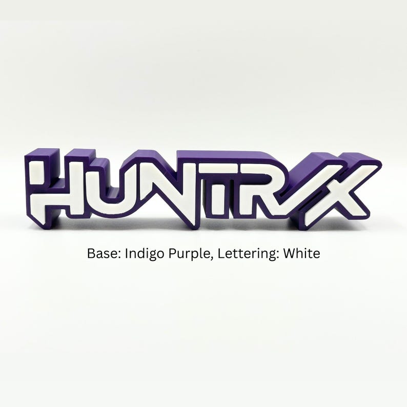 HUNTRIX Desk Sign - 3D Printed Kpop Demon Hunters Display (custom ...
