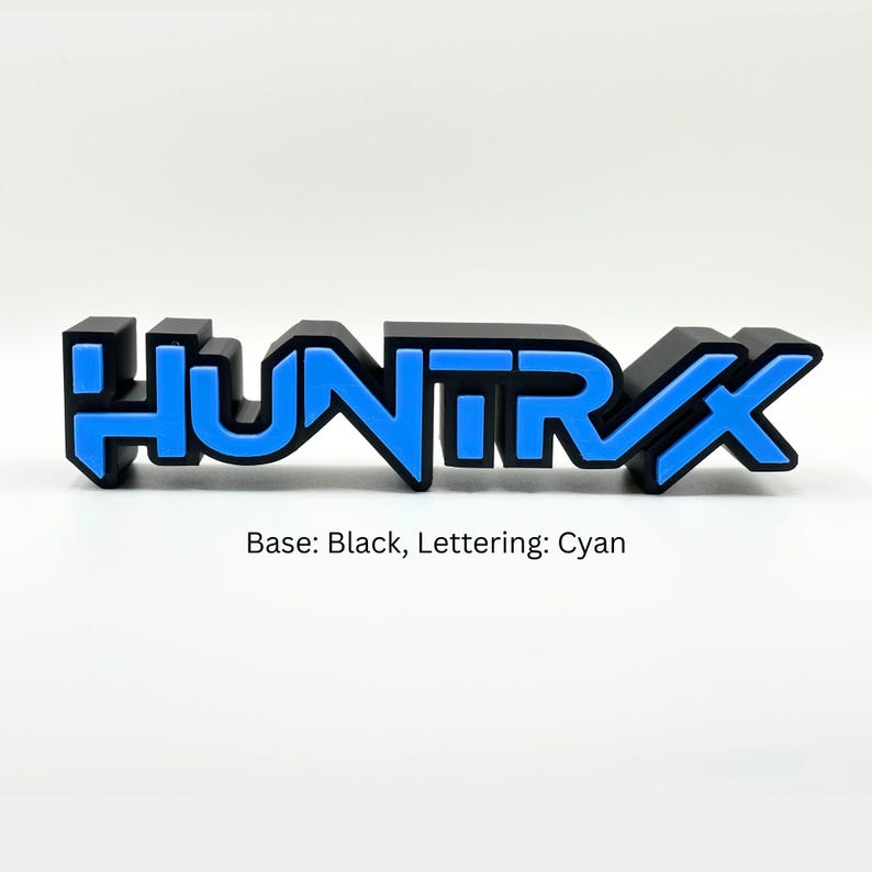 HUNTRIX Desk Sign - 3D Printed Kpop Demon Hunters Display (custom ...