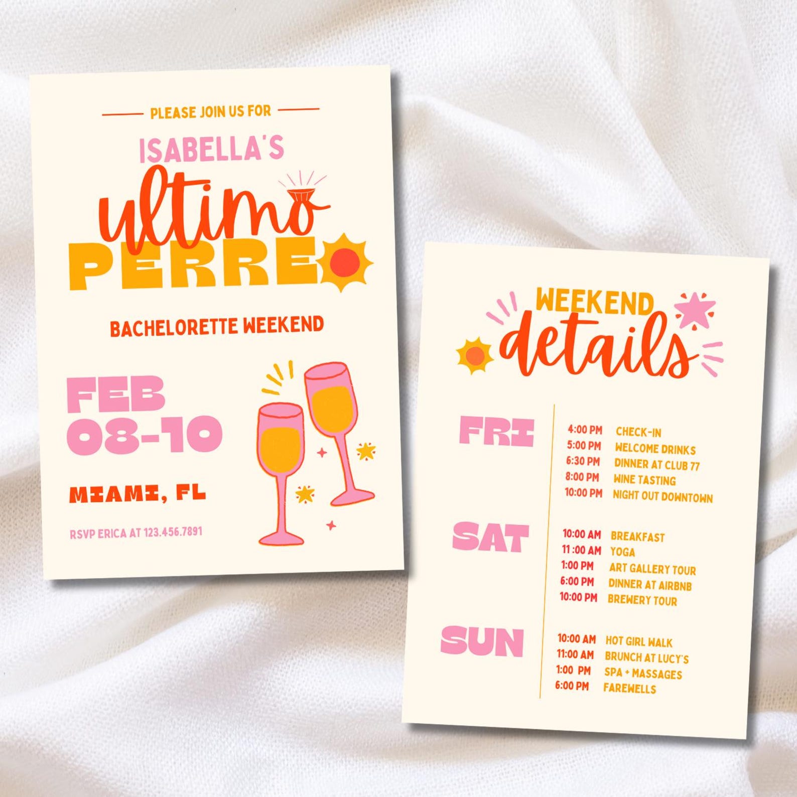 Ultimo Perreo Latina Bachelorette Invitation, Bad Bunny Inspired ...
