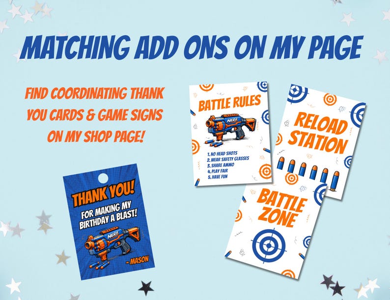 Kids Editable Nerf Birthday Invitation Template, Dart Gun Party ...