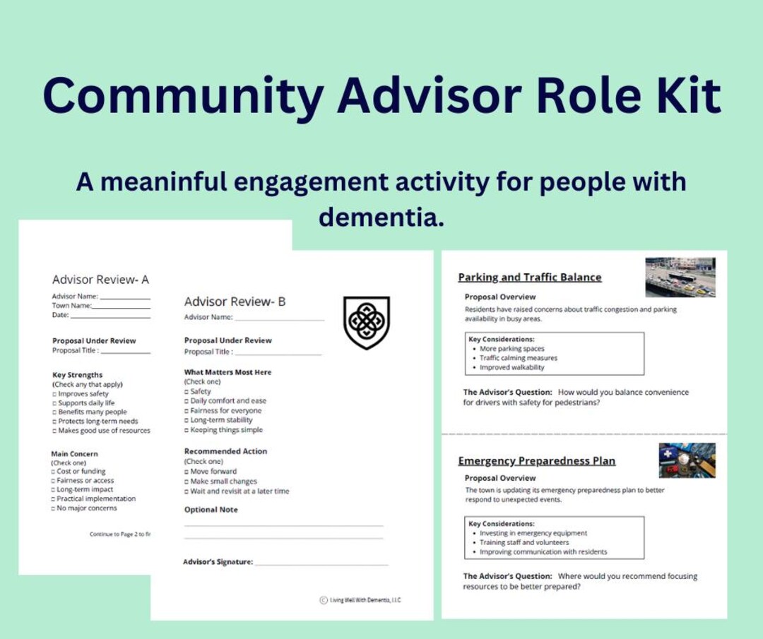 Dementia Engagement Activity – Advisor Role Kit | Conversation Cards ...