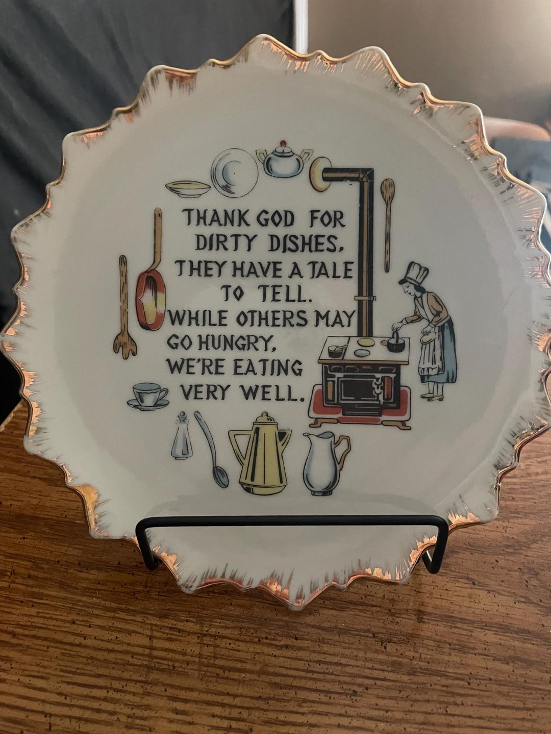 Vintage Kitchen Prayer Plate Wall Hanging - Etsy