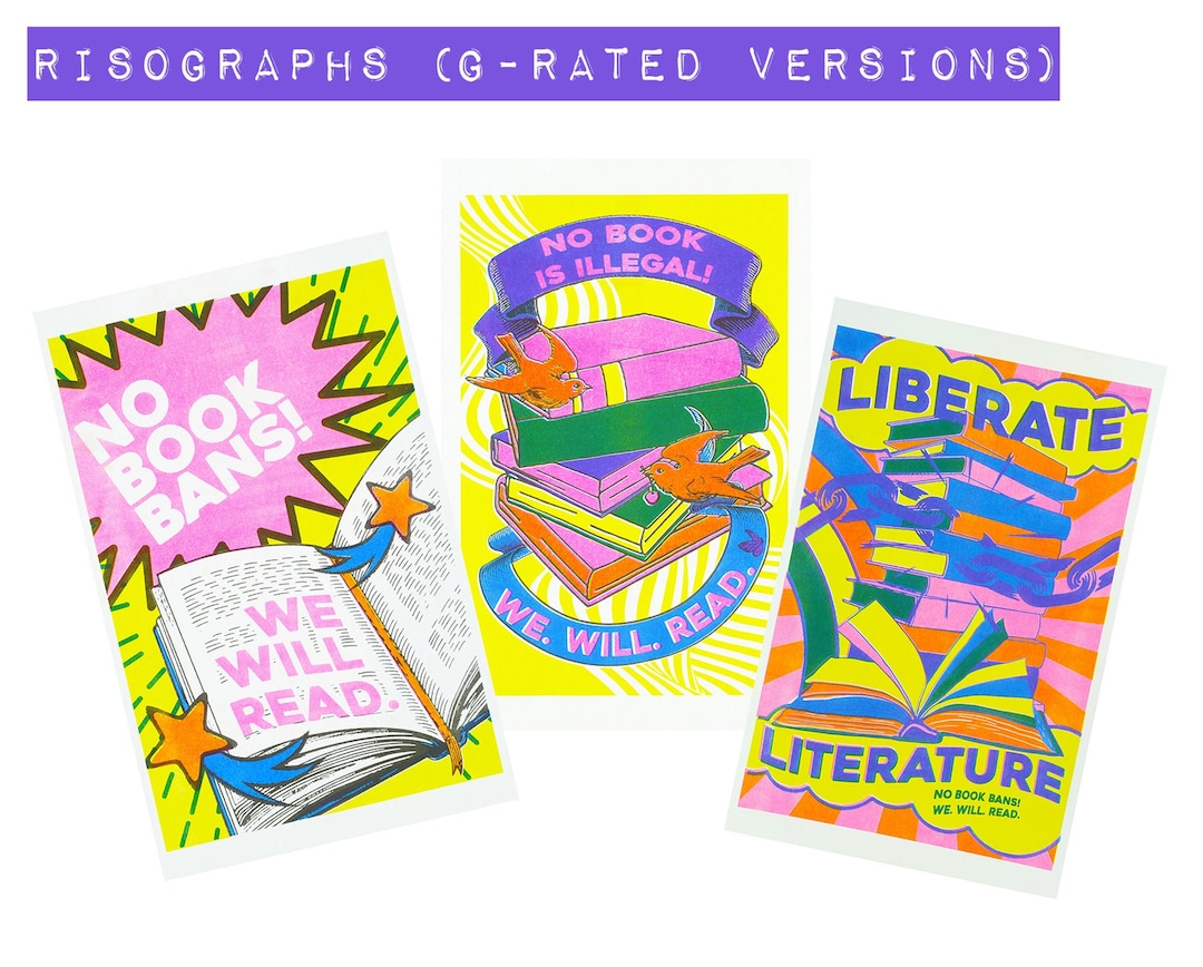 Book Ban Response Posters: No Book Bans! / Liberate Literature / No ...