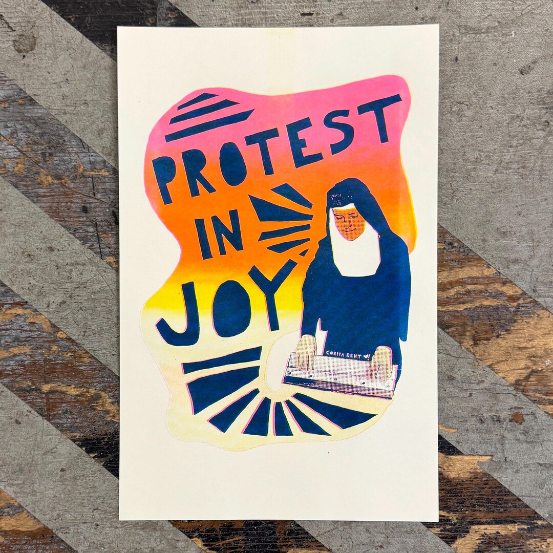 Protest in Joy: Corita Kent Inspired Risograph Posters (50% Donated) - Etsy