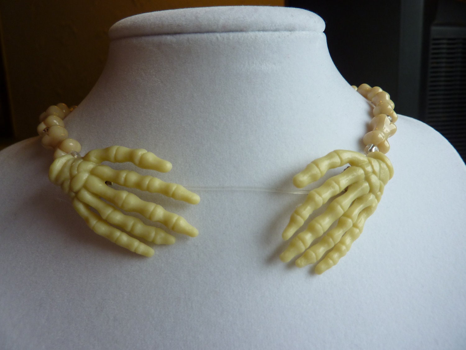 The Literal Choker Creepy Skeleton Hands Necklace - Etsy