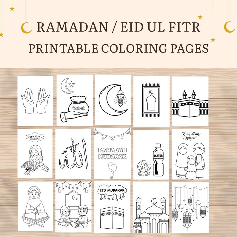 2026 Ramadan Coloring Pages Printable, Eid Activities, Kids, Islamic ...