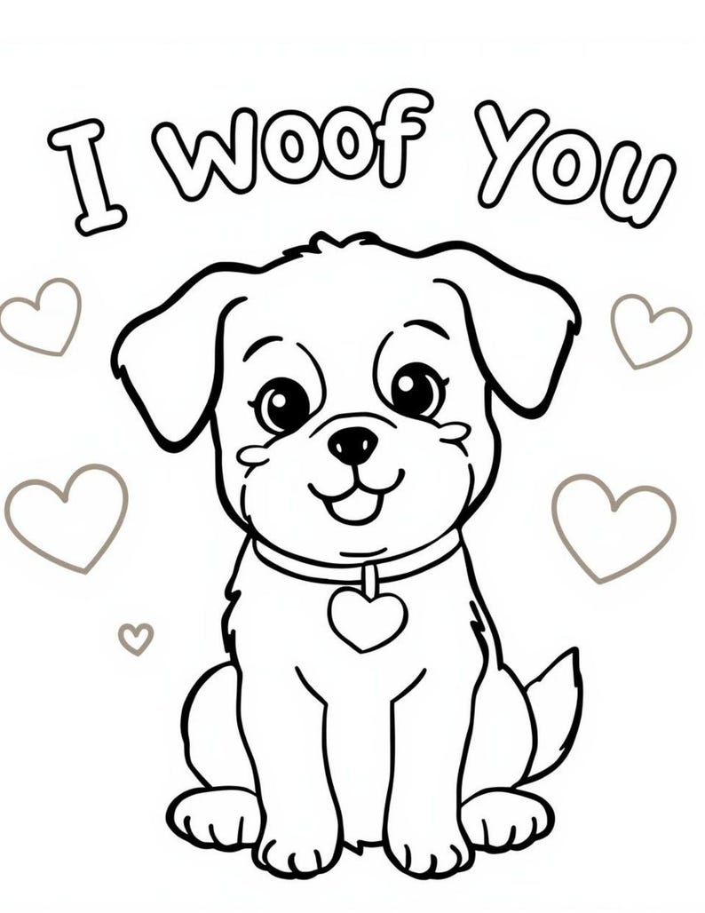 Valentines Coloring Pages - Etsy