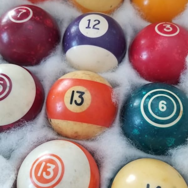 Vintage Pool Balls - Etsy