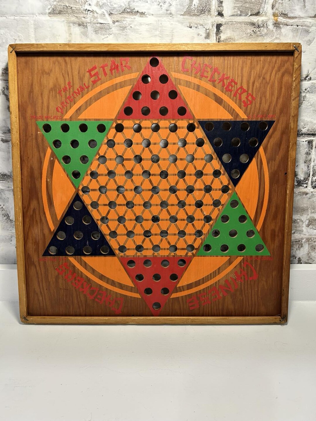 Vintage 1938 L G Ballard MFG Co the Original Star Chinese Checkers ...